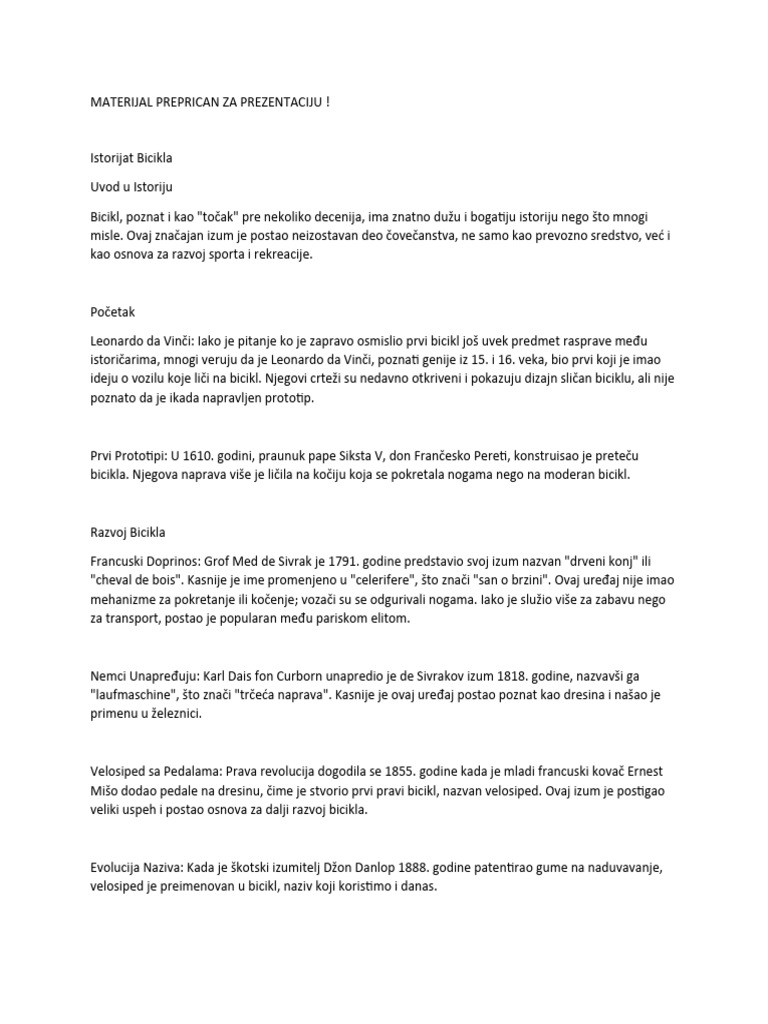 Materijal Preprican Za Prezentaciju | PDF