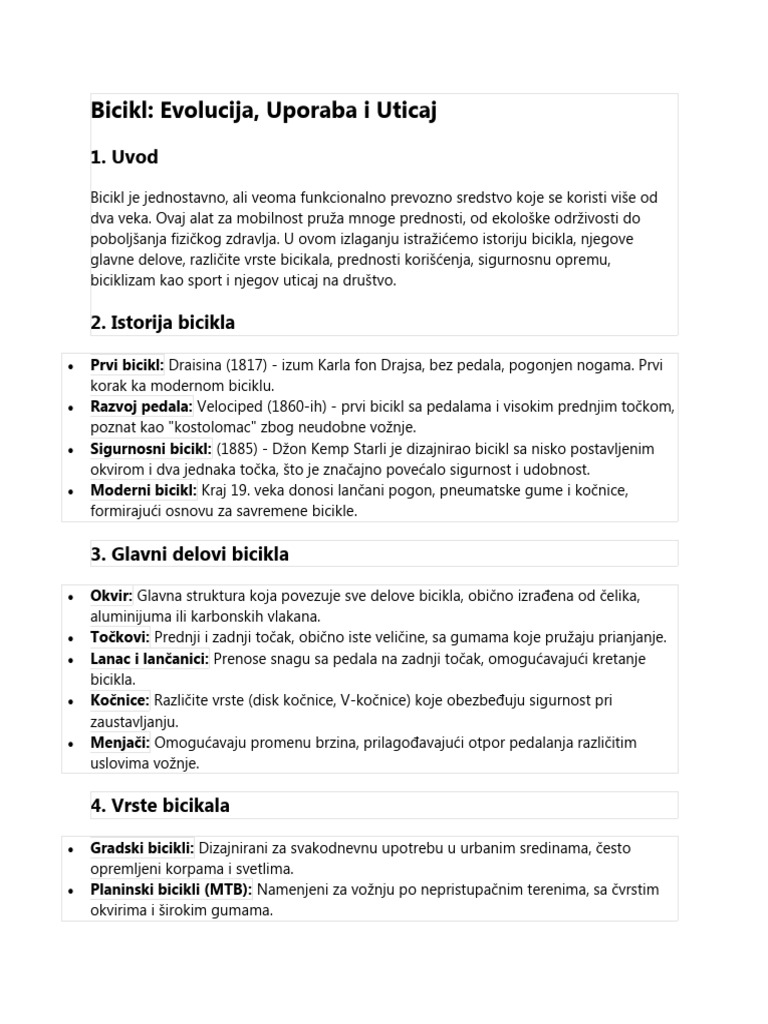 Bicikl Verzija Za Powerpoint | PDF
