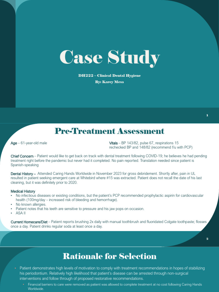 Case Study - K | PDF | Periodontology | Oral Hygiene