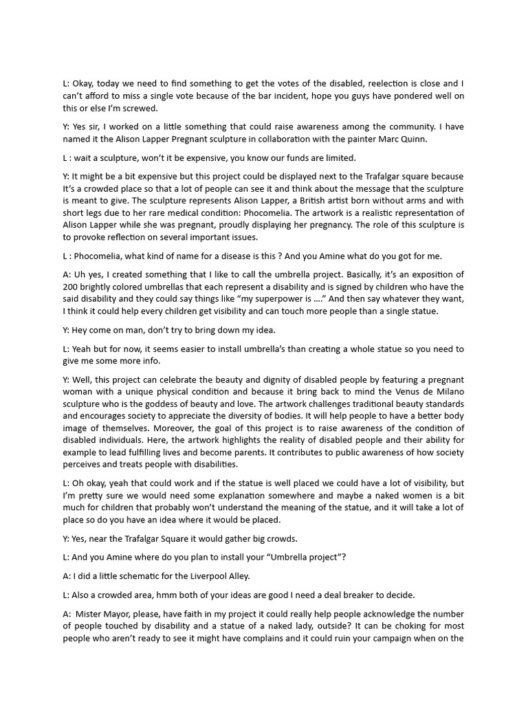 Disability Awareness Project Proposal | PDF