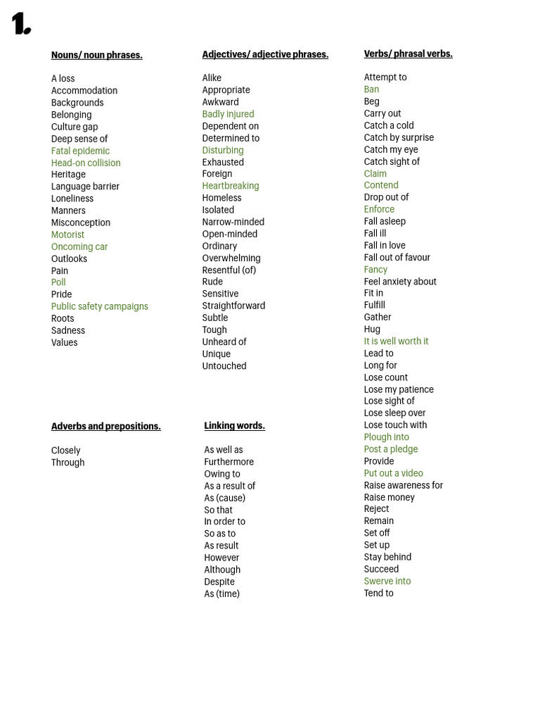 U.1. English. | PDF | Adjective | Linguistic Typology