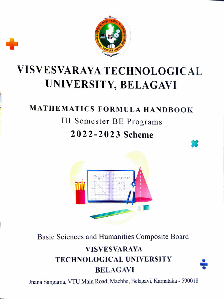 VTU Math Formula Book | PDF