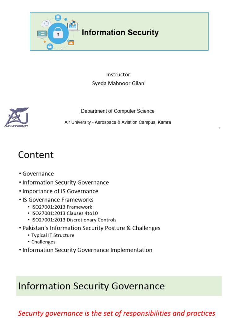Governance | PDF | Information Security | Governance
