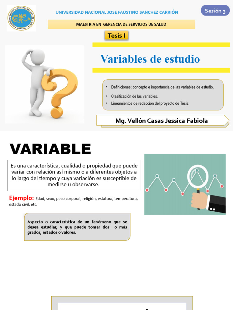 Sesión 03 - Variables de Estudio | PDF | Nivel de medida | Estadísticas