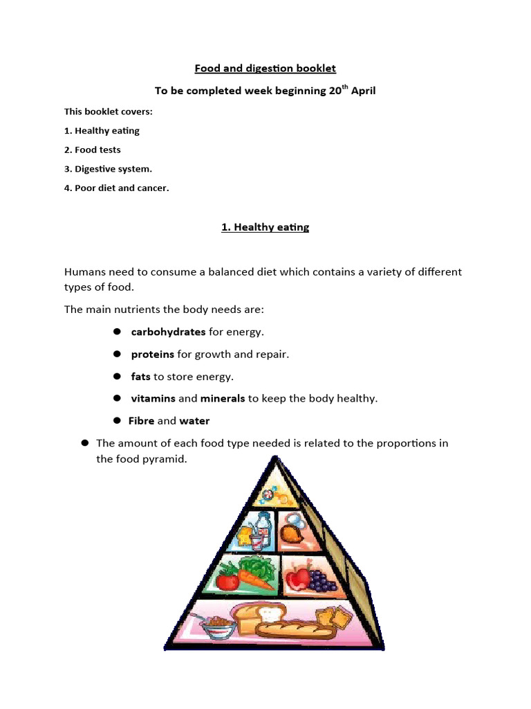 Food and Digestion: Health Guide | PDF | Digestion | Human Digestive System