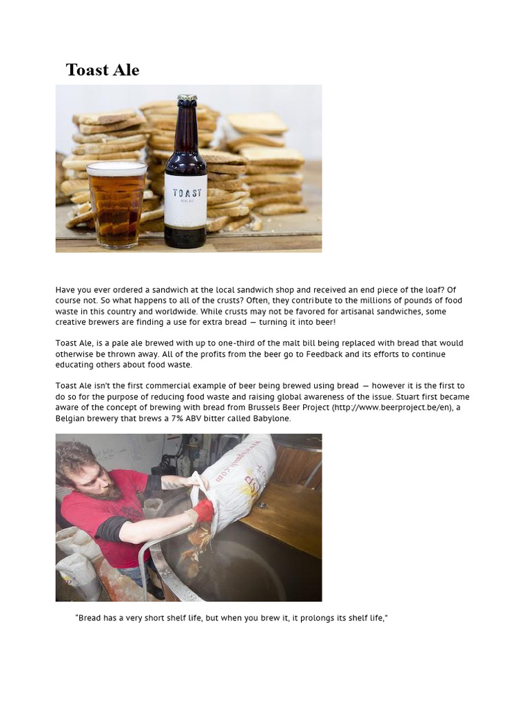 Toast Ale | PDF | Brewing | Homebrewing