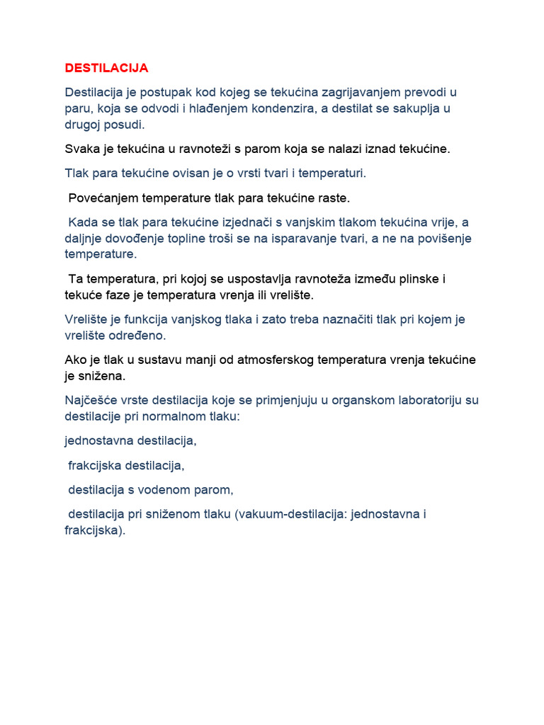 Destilacija, Frakcijska Destilacija-2 | PDF