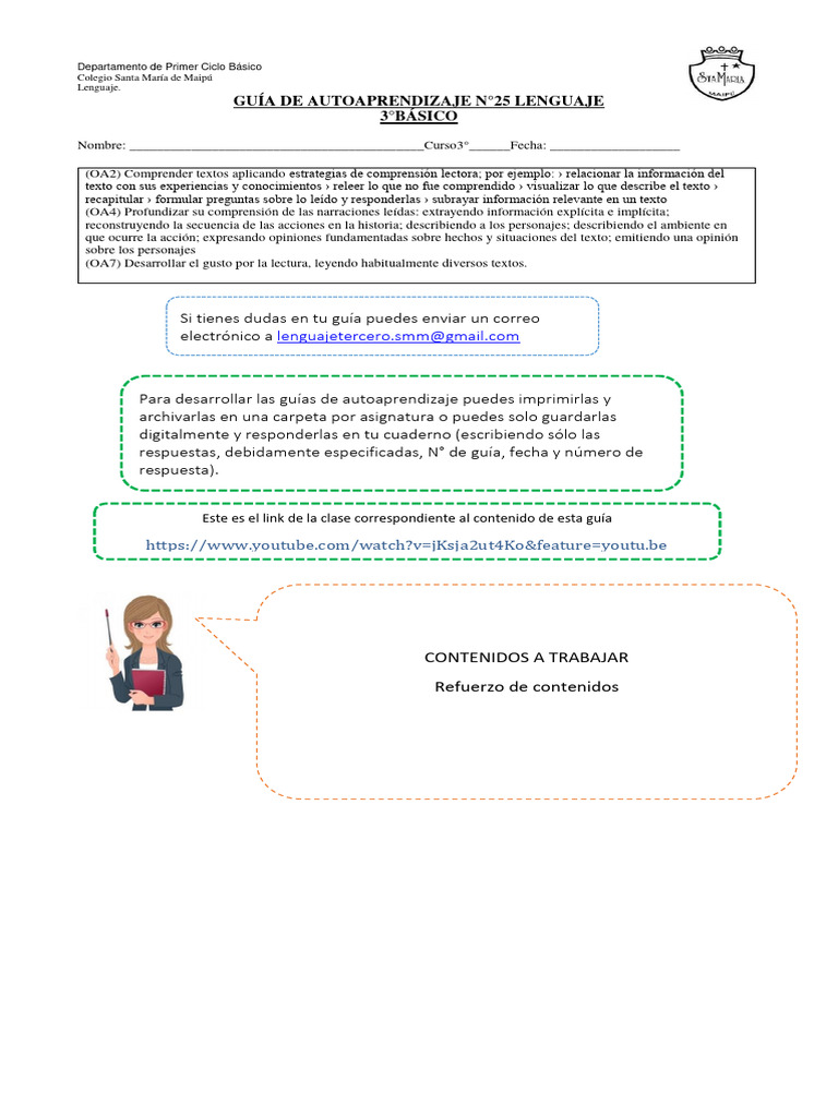 Reforzamiento Lenguaje | PDF