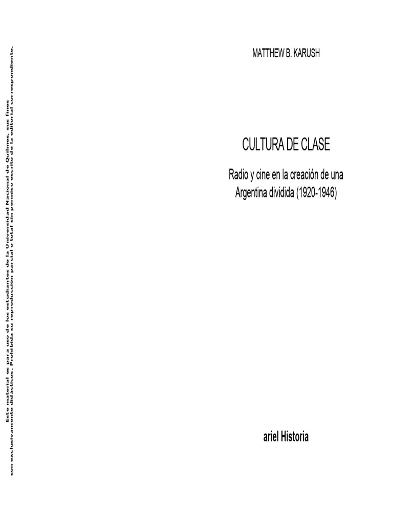 Karush - Cultura de Clase - PP 69-103 | PDF | Musica Tango | Registros ...