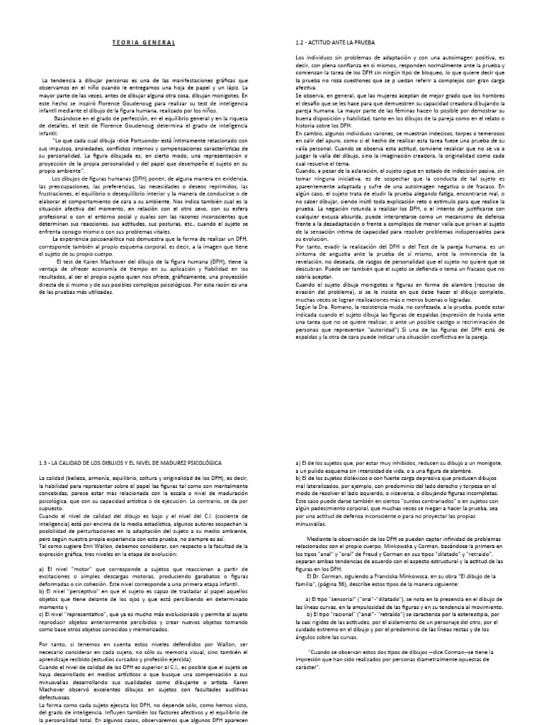 T E O R I A G E N E R A L Dibujo Persona Humana Descargar Gratis Pdf Grafología Inteligencia