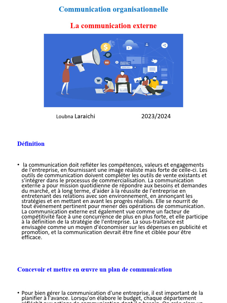 Définition et types de communication externe | PDF | Promotion ...