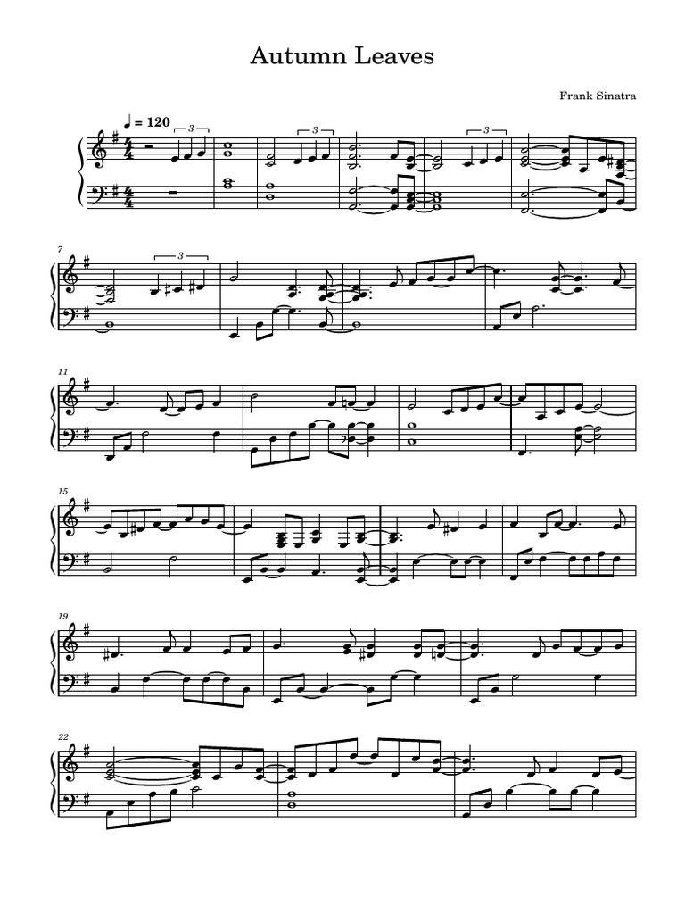 Autumn - Leaves - Piano Sheet Music | PDF