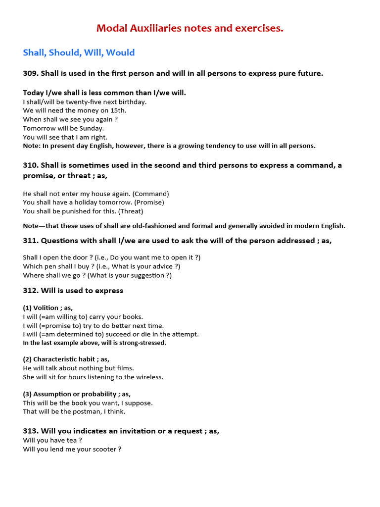 English Modal Verbs Guide | PDF | Grammar | Linguistic Morphology
