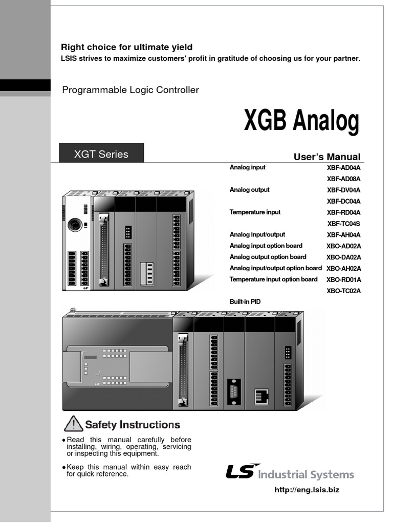 Manual Expansão Analógica XGB - Inglês | PDF | Programmable Logic Controller | Input/Output