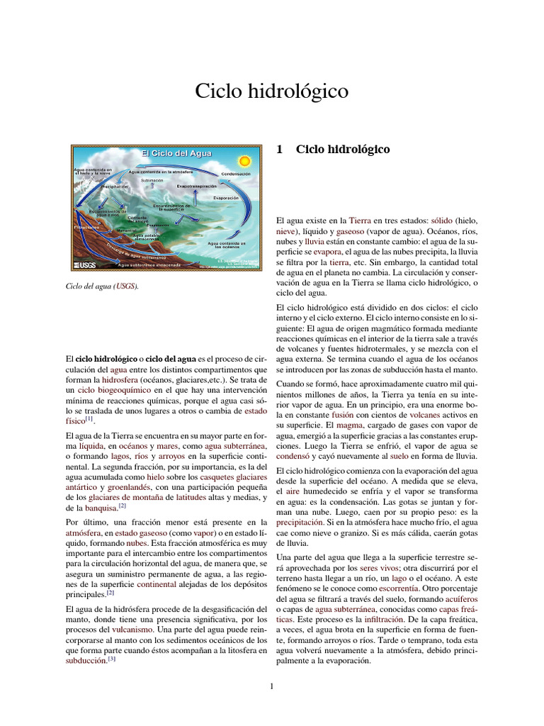 Ciclo Hidrológico | PDF | El ciclo del agua | Agua