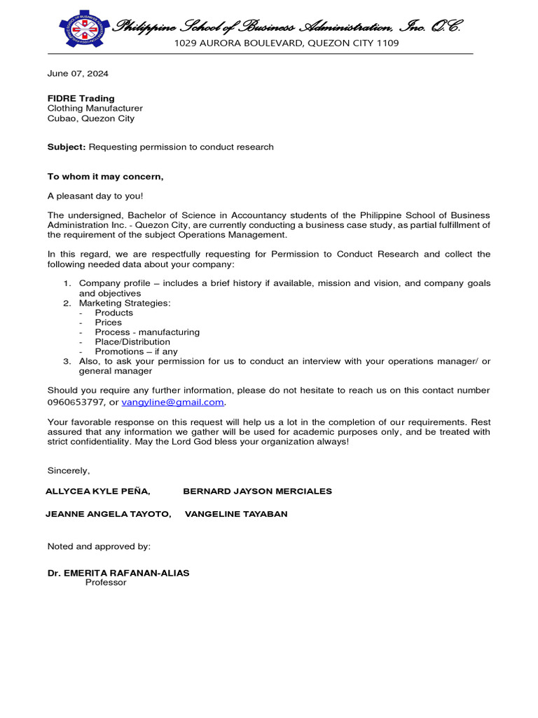 BMC 302 Letter To FIDRE Trading | PDF