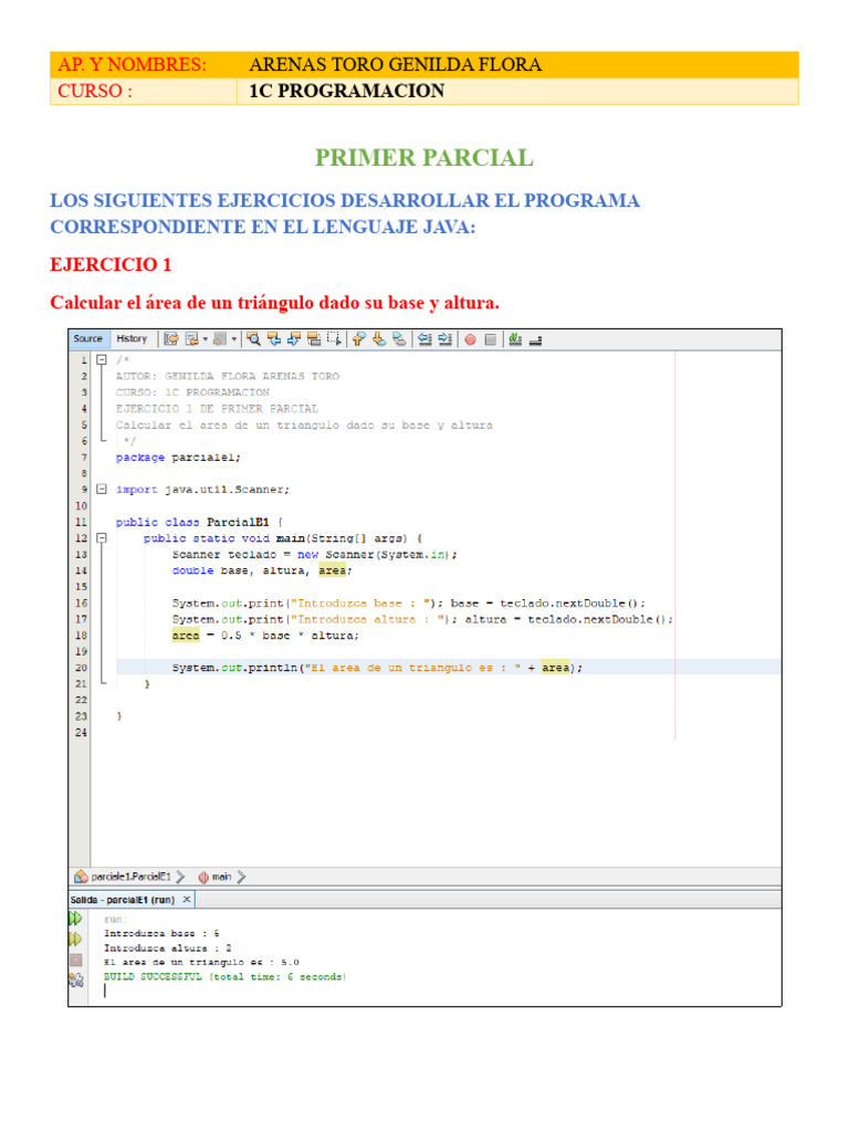 PARCIAL - PROGRAMACION JAVA | PDF