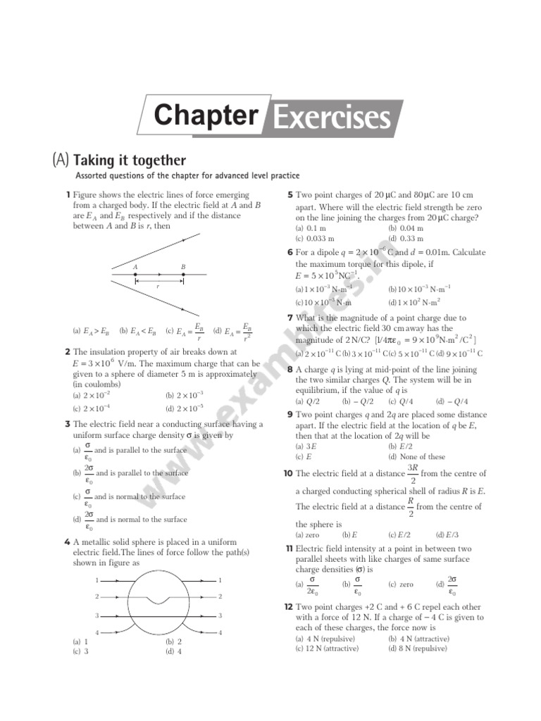 NEET Objective Physics Volume 2 | PDF | Electric Field | Force