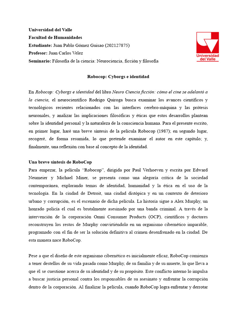 Exposición Juan Gómez | PDF | Pensamiento | Cyborg