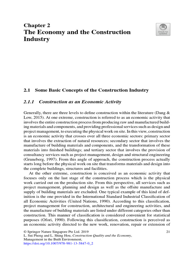 The Economy and The Construction 978-981-13-5847-0 - 2 | PDF | Economic ...