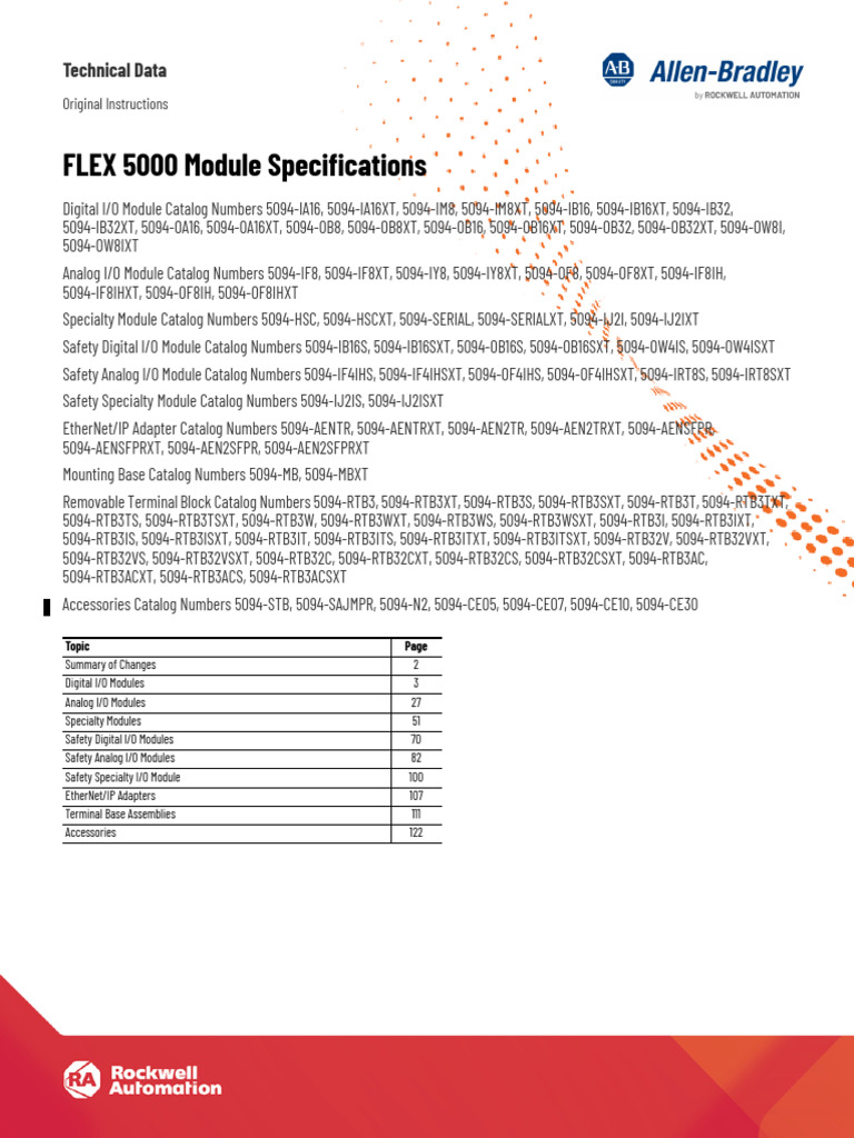FLEX 5000 Module Specifications: Technical Data | PDF | Mains Electricity | Alternating Current