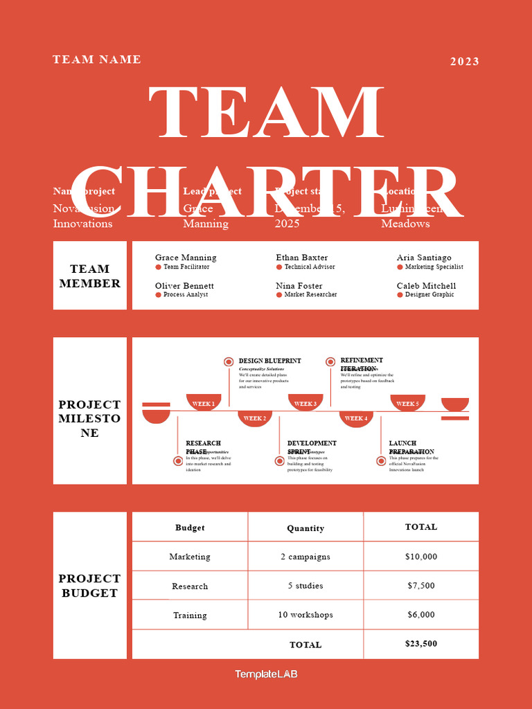 Team Charter Template | PDF | Prototype | Design