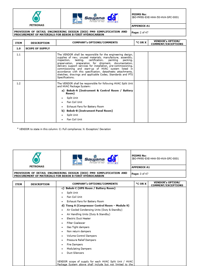Specification | PDF | Duct (Flow) | Building Engineering