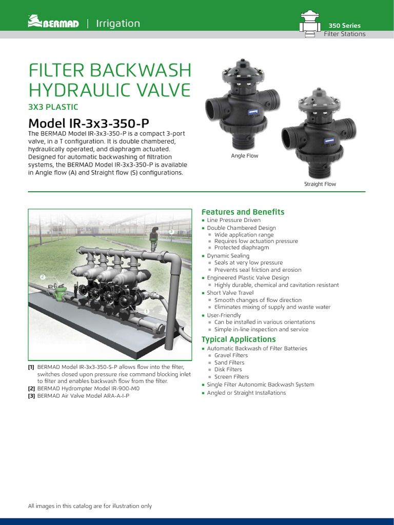 IR-3x3-350-P Filter Valve Guide | PDF | Valve | Filtration