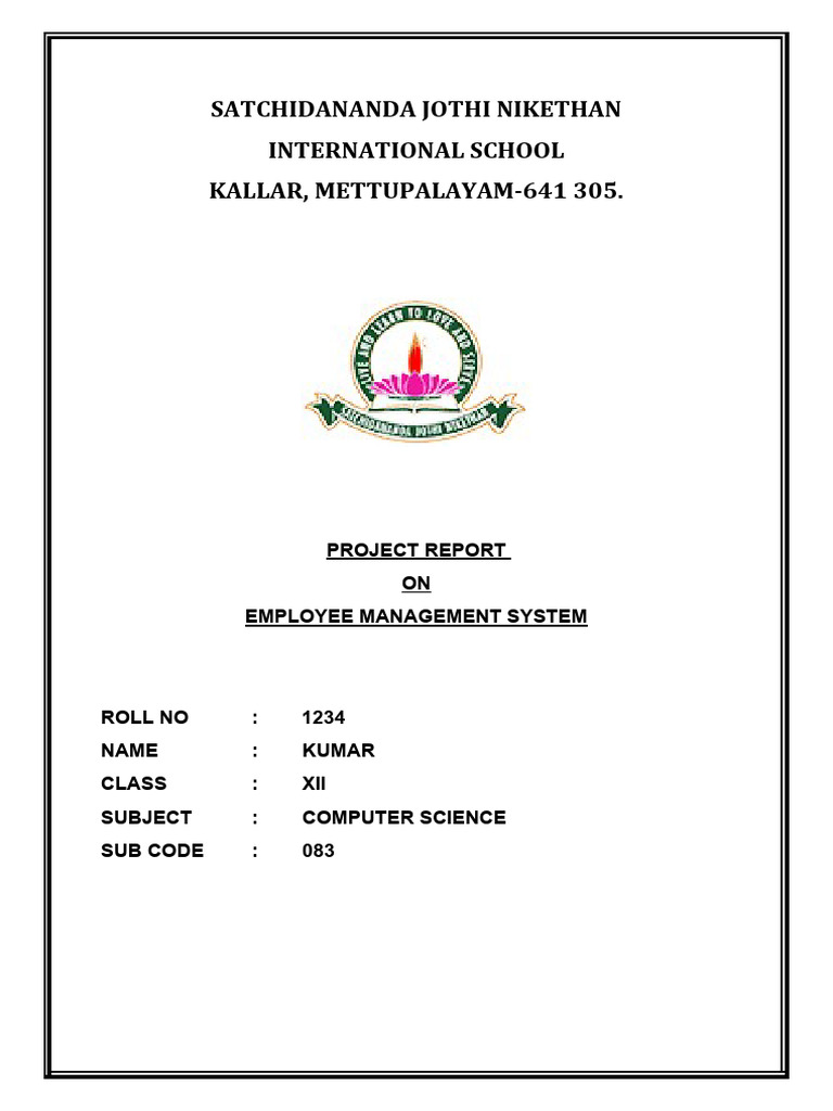 Employee Management System | PDF | System | Verification And Validation