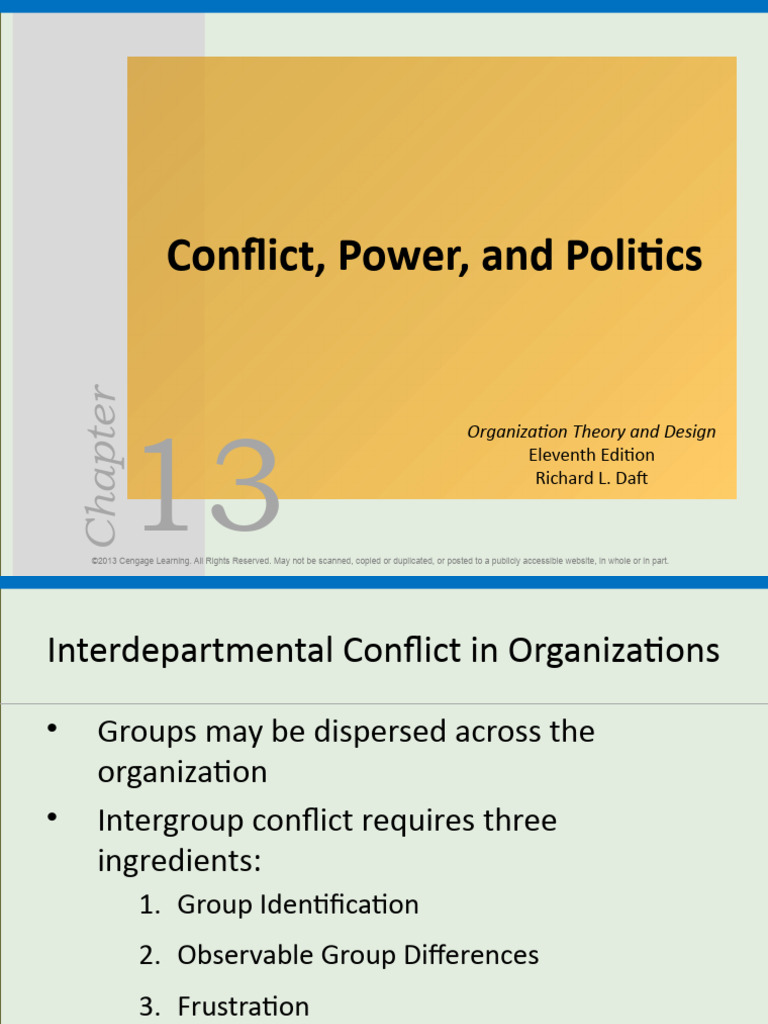 Concflict, Power, and Politics - PPT - Ch13 | PDF | Power (Social And ...