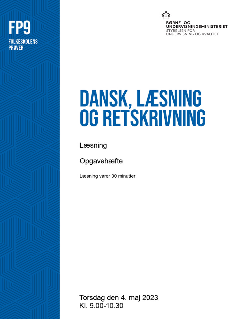 Læsning - Opgaver | PDF
