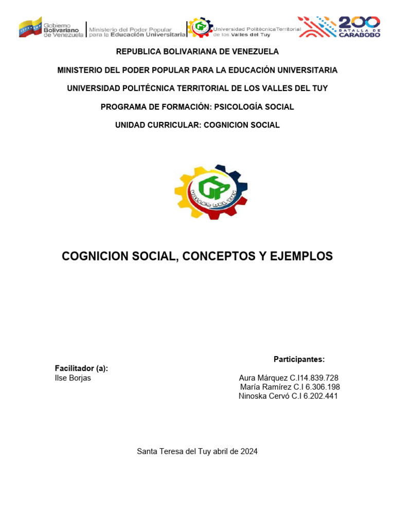 Cognición Social | PDF | Cognición | Teoria de la mente