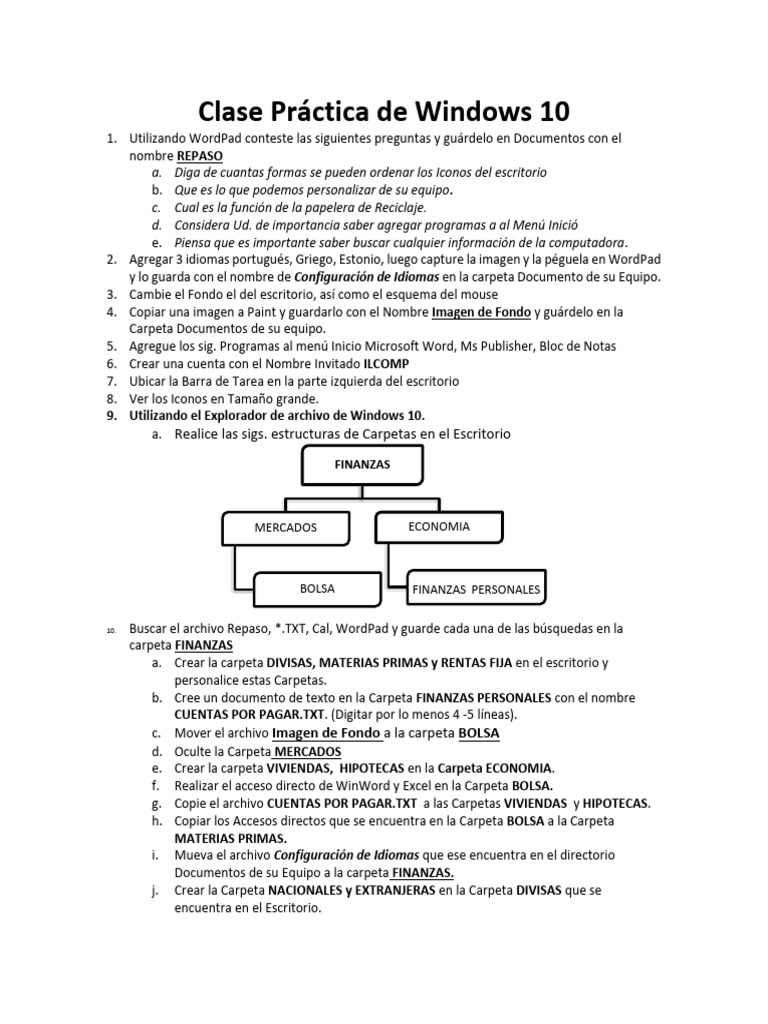 Clase Práctica de Windows 10 #8 | PDF | Archivo de computadora | Windows 10