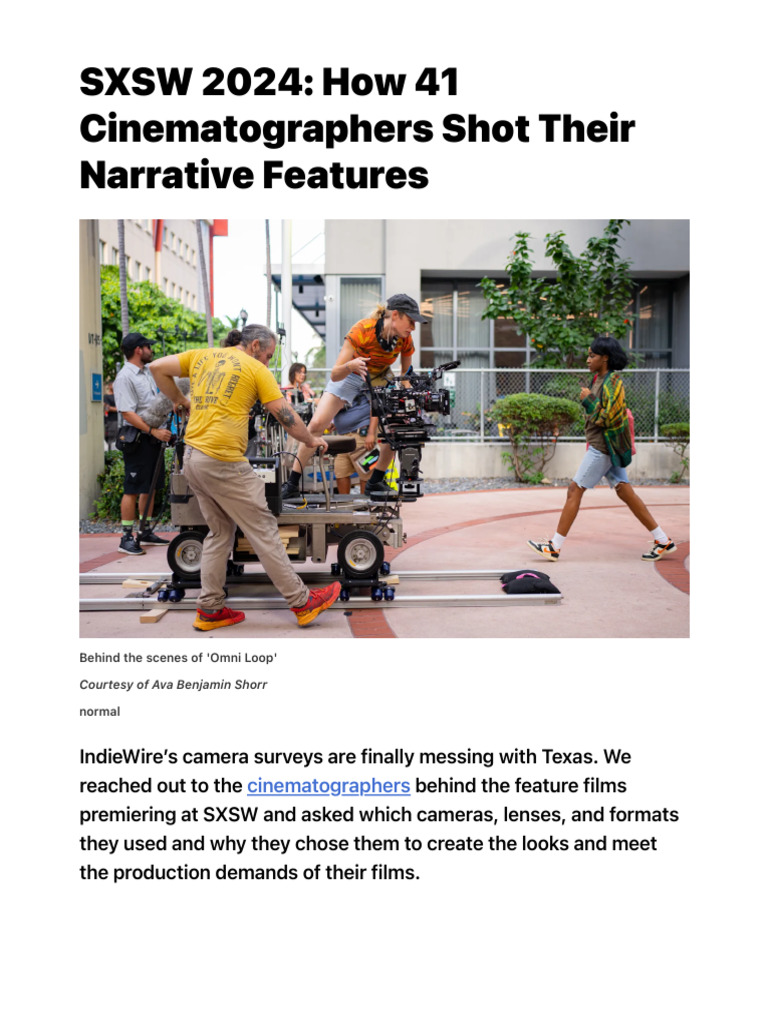 SXSW 2024 Camera Survey- ARRI ALEXA, Sony Venice, More | Download Free ...