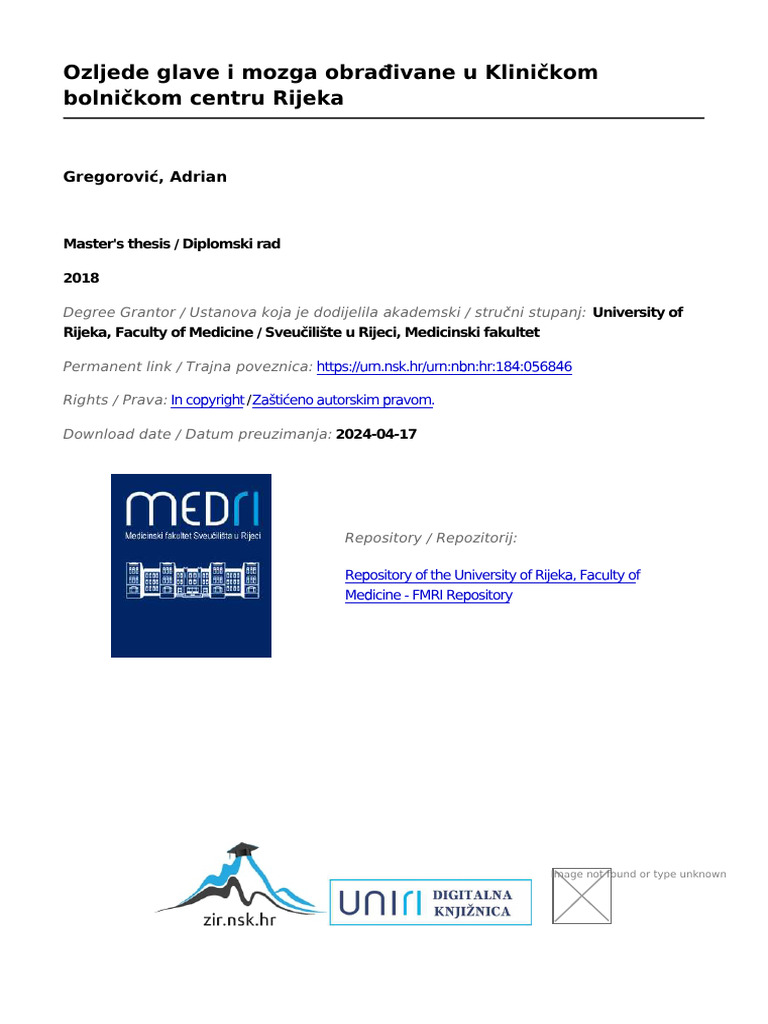 Gregorovic Adrian Medri 2018 Diplo Sveuc | PDF