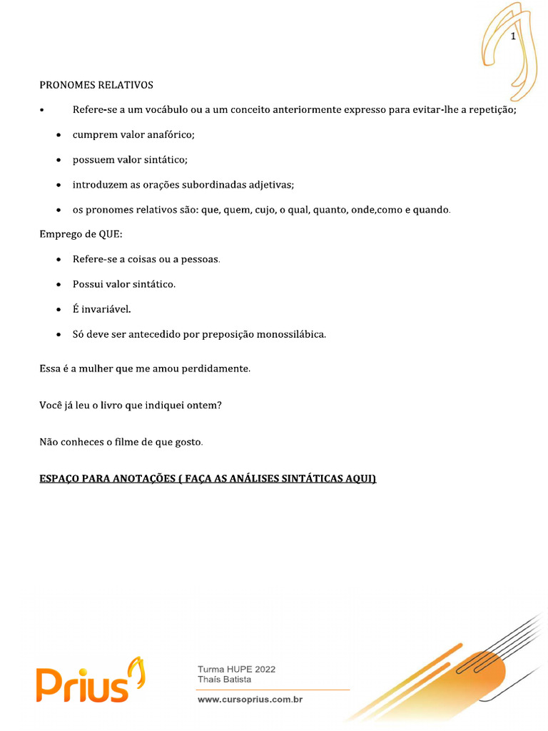Pronomes Pdf