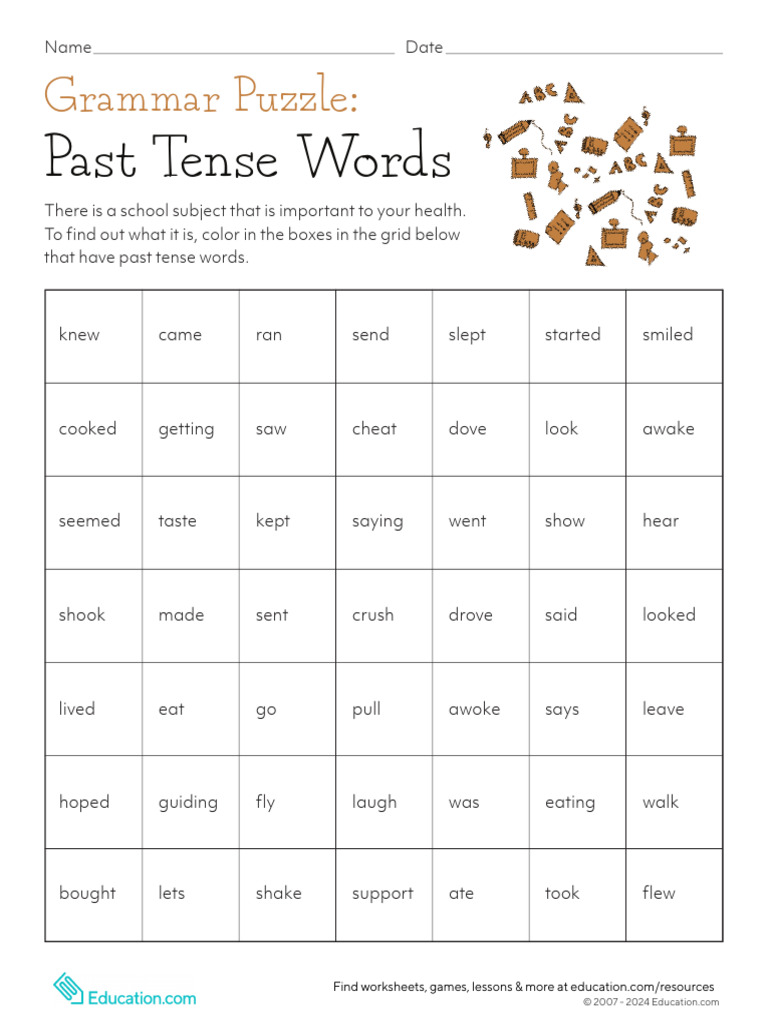 Past Tense Words | PDF