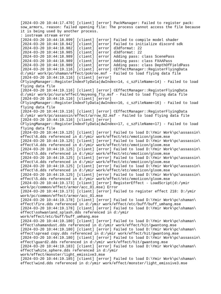 Error Log | PDF | Software | Computer Architecture