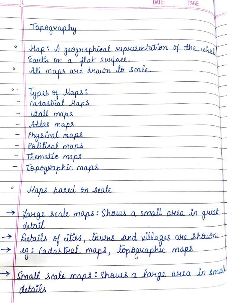 Topography Notes | PDF | Cartography
