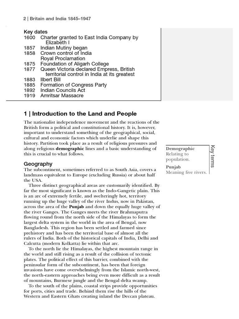 Britain and India: Key Historical Events | PDF | British Raj | Indian ...