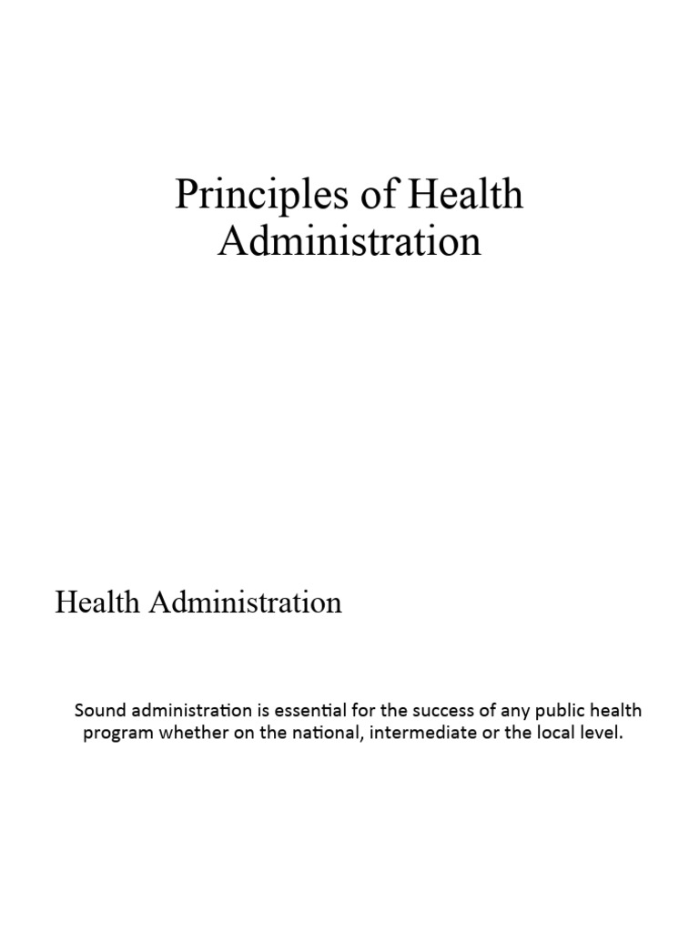 Health Administration | PDF | Evaluation | Planning