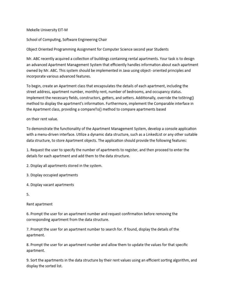 000000000000mekelle University EIT | PDF | Method (Computer Programming) | Class (Computer ...