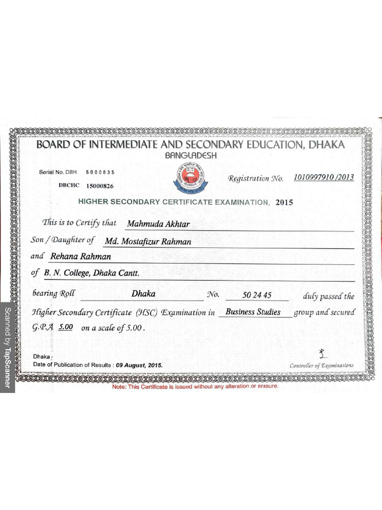 All Certificate and Marksheet | PDF | Student Assessment And Evaluation ...