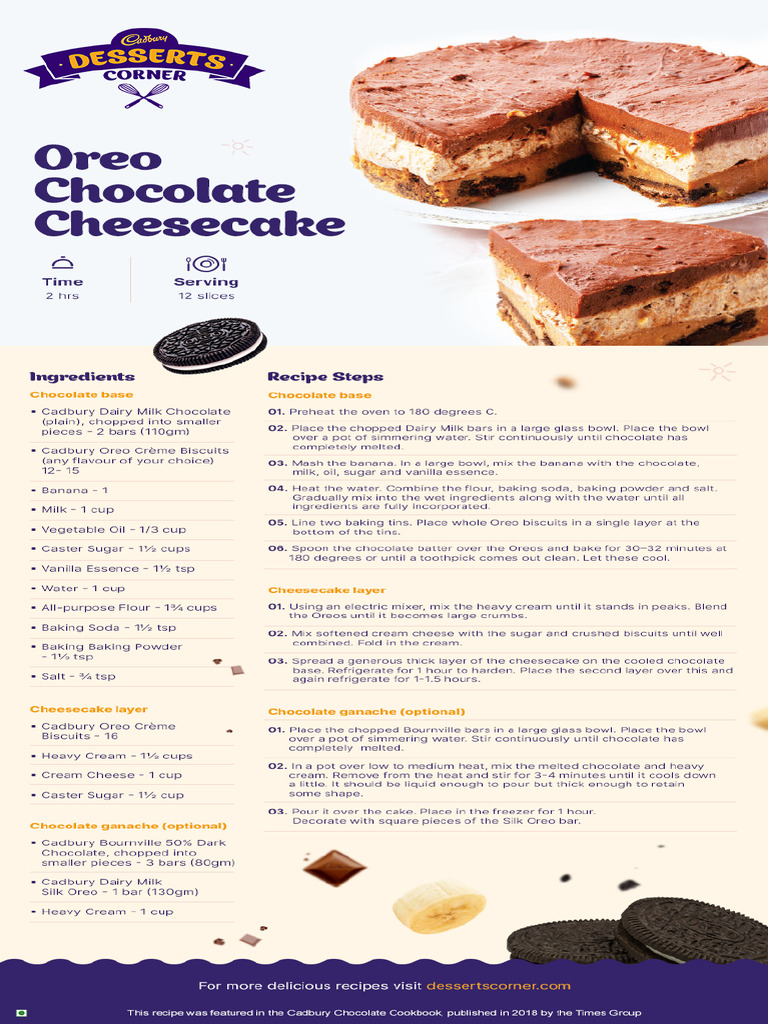 Oreo Chocolate Cheesecake | PDF