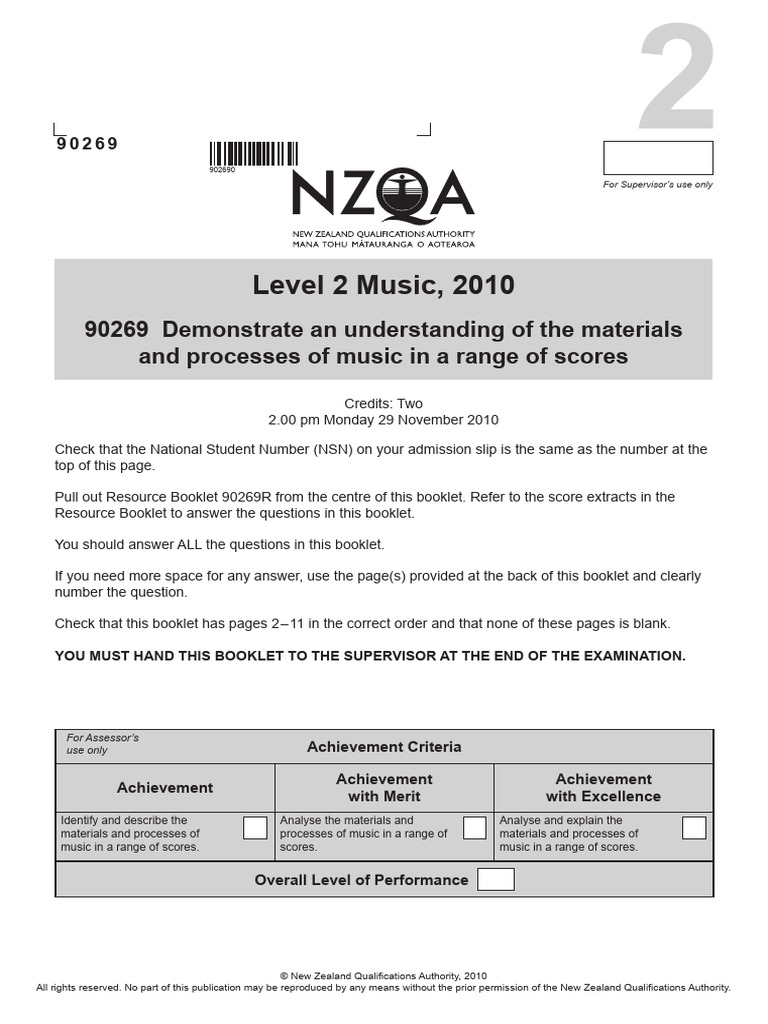 Level 2 Music Exam Guide 2010 | PDF | Music Theory | Elements Of Music