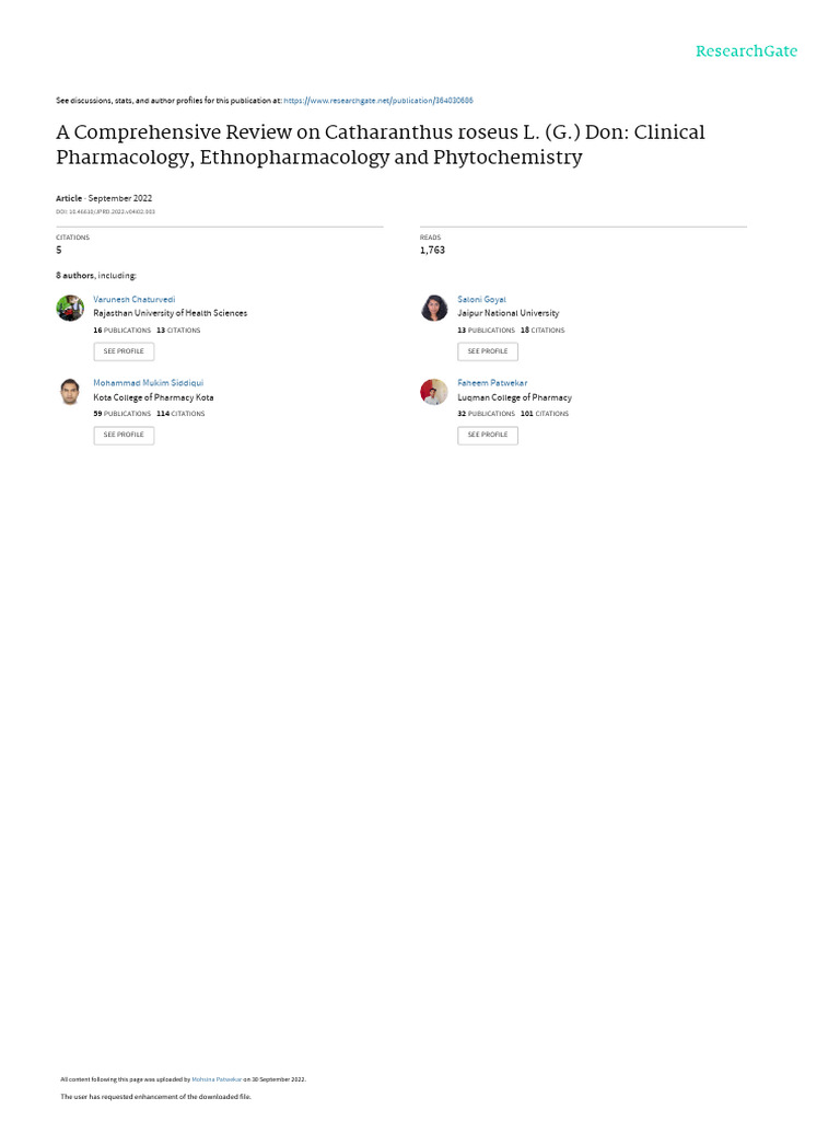 Vincasar PFS: A Review of Efficacy | PDF