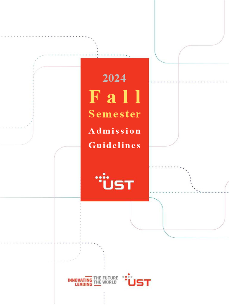 UST 2024 Fall Admission Guide | PDF | Academic Degree | Master's Degree