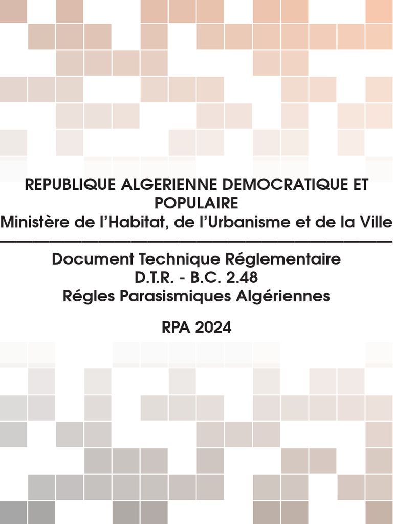 Rpa 2024 | PDF | Génie parasismique | Béton armé