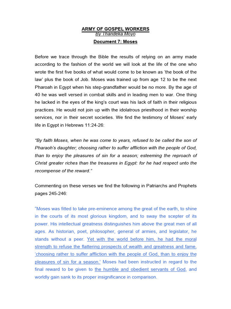 AoGW7 Moses | Download Free PDF | Moses | Book Of Deuteronomy