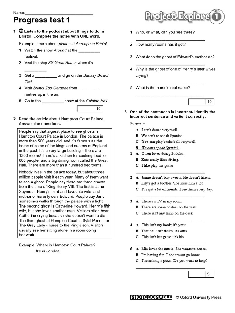 PrEx_1_Progress_test_01 | PDF